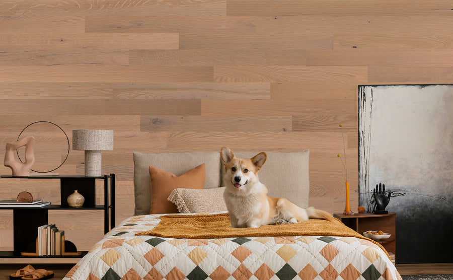 Real Wood Wall Plank in Blush Stone | Neutral Wood Wall Color – Timberchíc