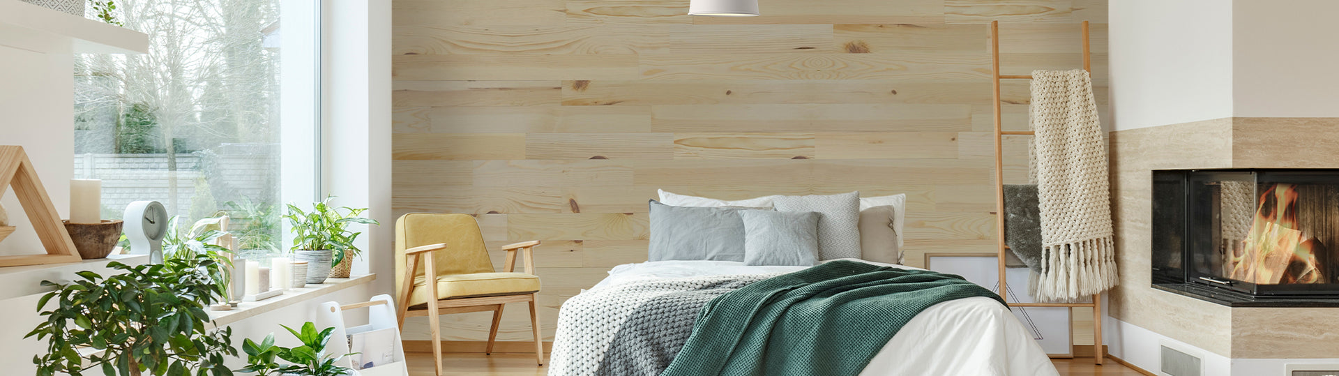 Red Pine Wood Wall Planks | Peel and Stick Wood by Timberchíc